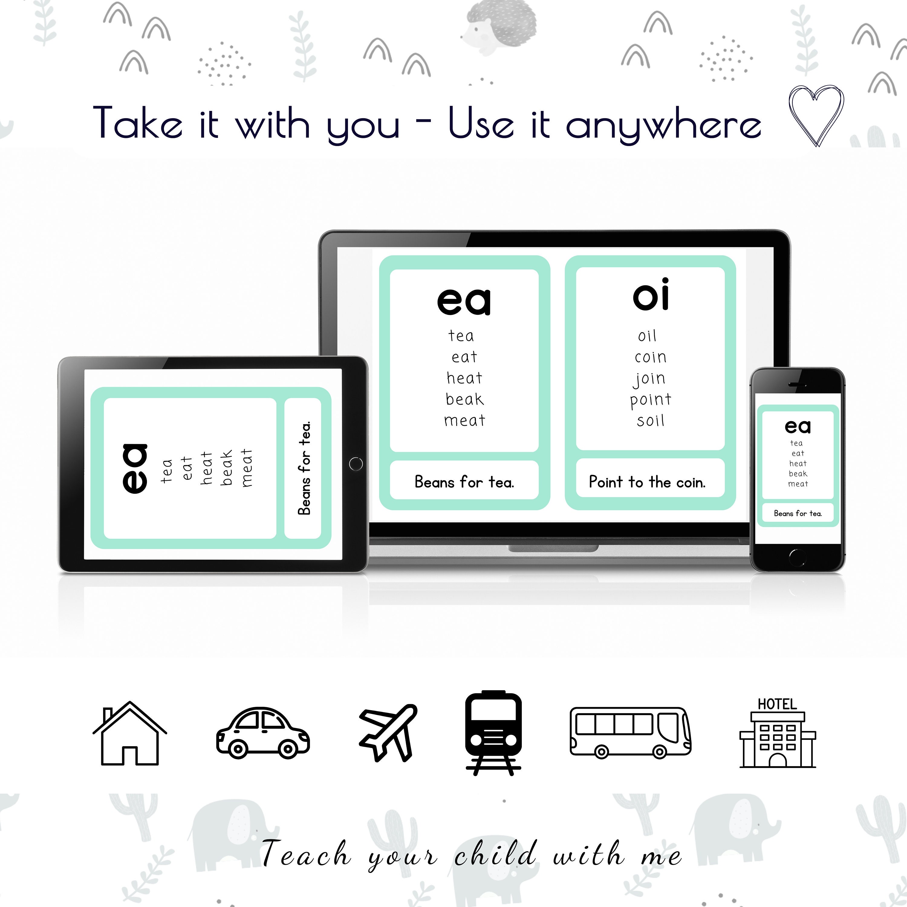 PHONICS PHASE 3 FLASHCARDS, Boost Confidence in Reading, Learn Sounds ...