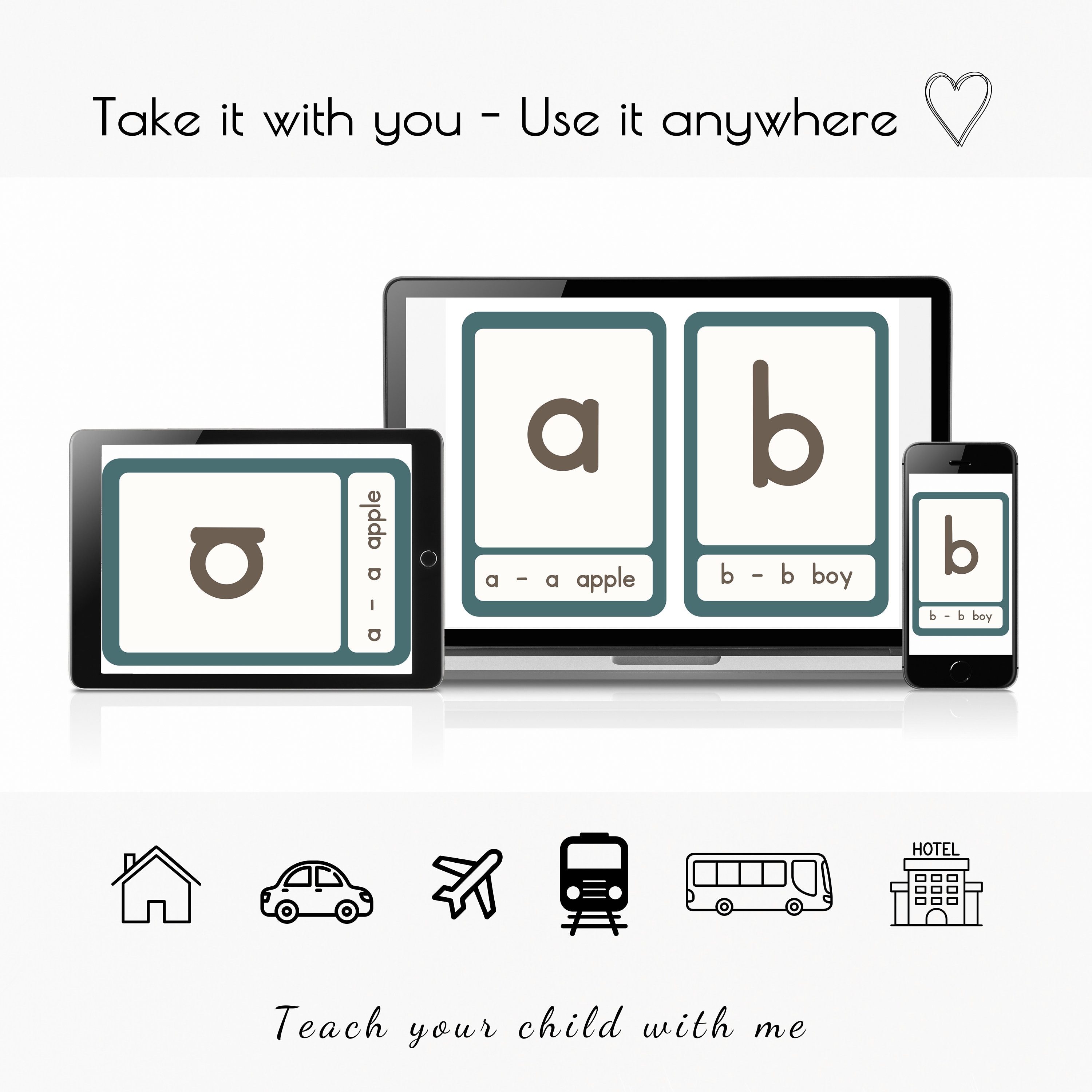 ALPHABET FLASHCARDS, Phonics Phase 1 Cards for Your Little One to ...