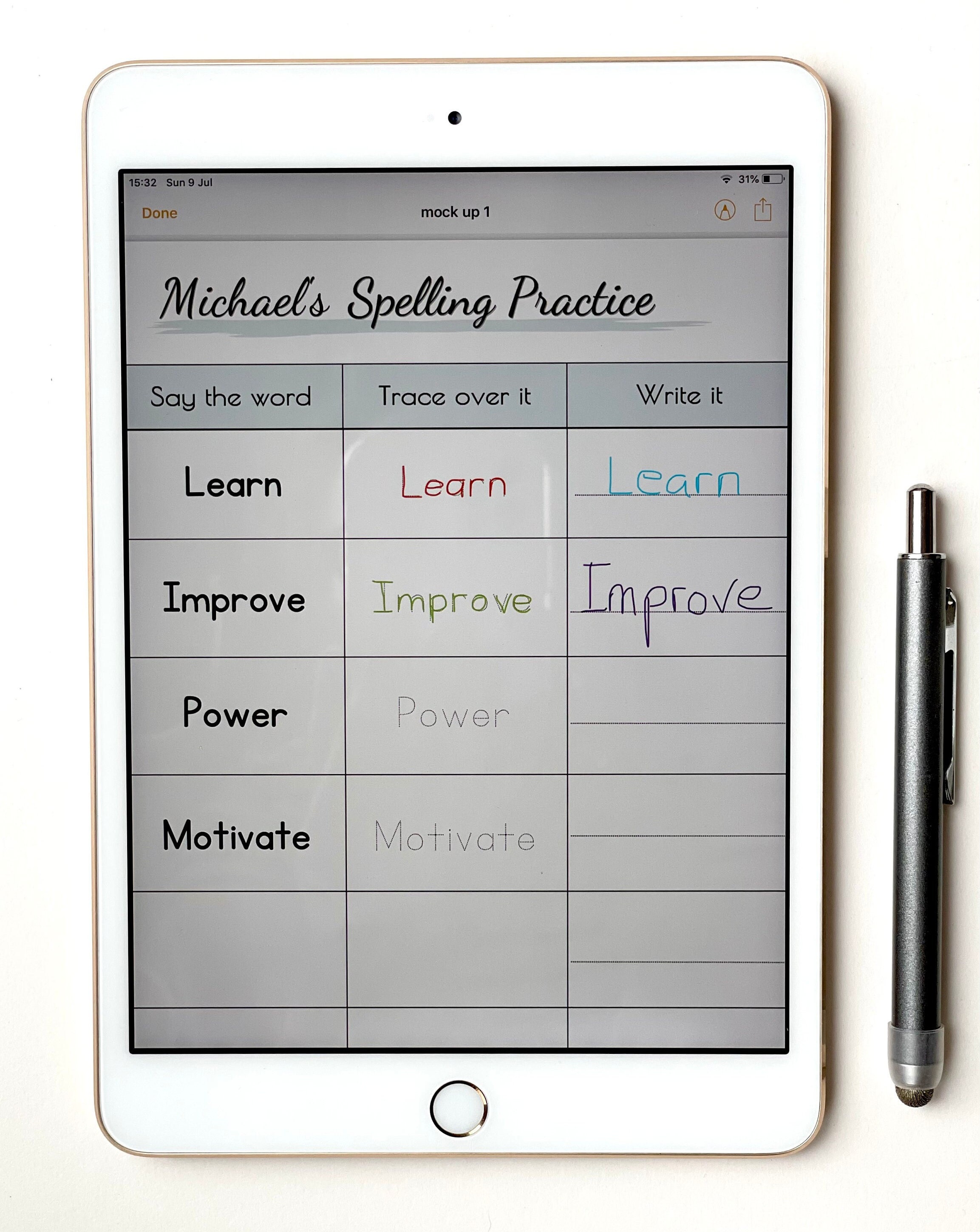EDITABLE SPELLING WORKSHEET Personalize and Enter Your Words - Etsy