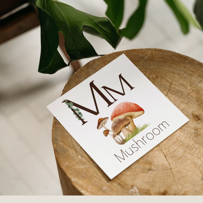 WOODLAND ALPHABET FLASHCARDS, Watercolor Design, Perfect for Forest and ...