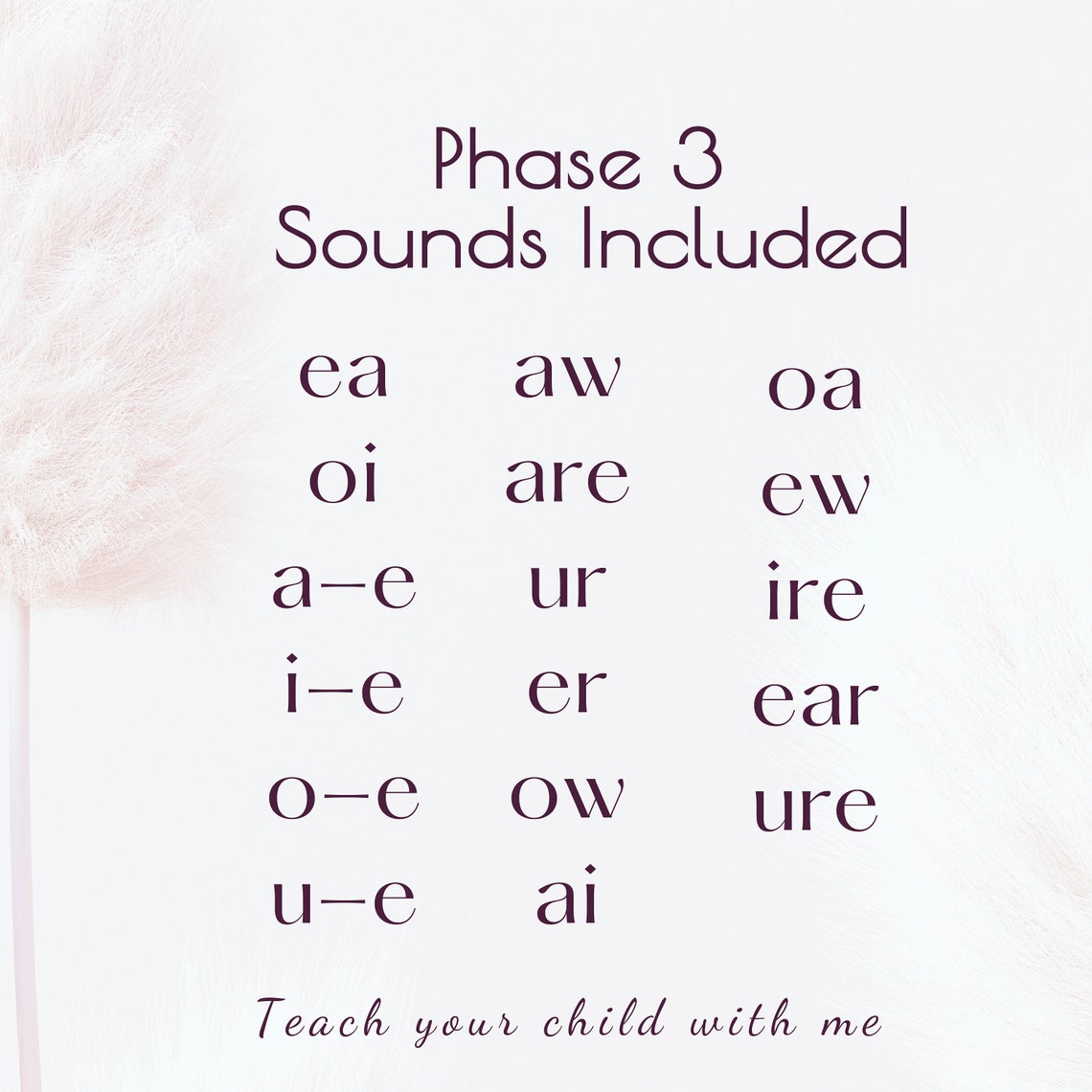Phonics Phase 3 Flashcards Help Your Child Learn to Read by Practising ...