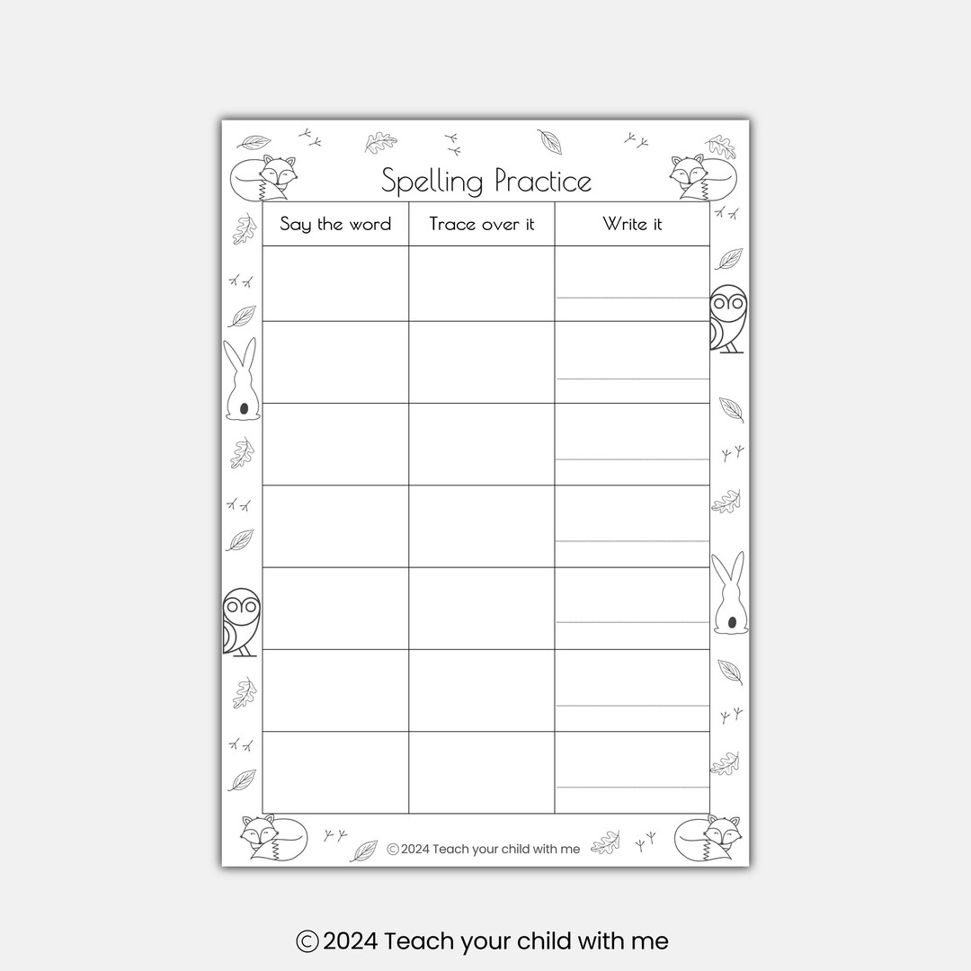 Editable Spelling Practice Worksheets, Help Your Child With Dyslexia ...
