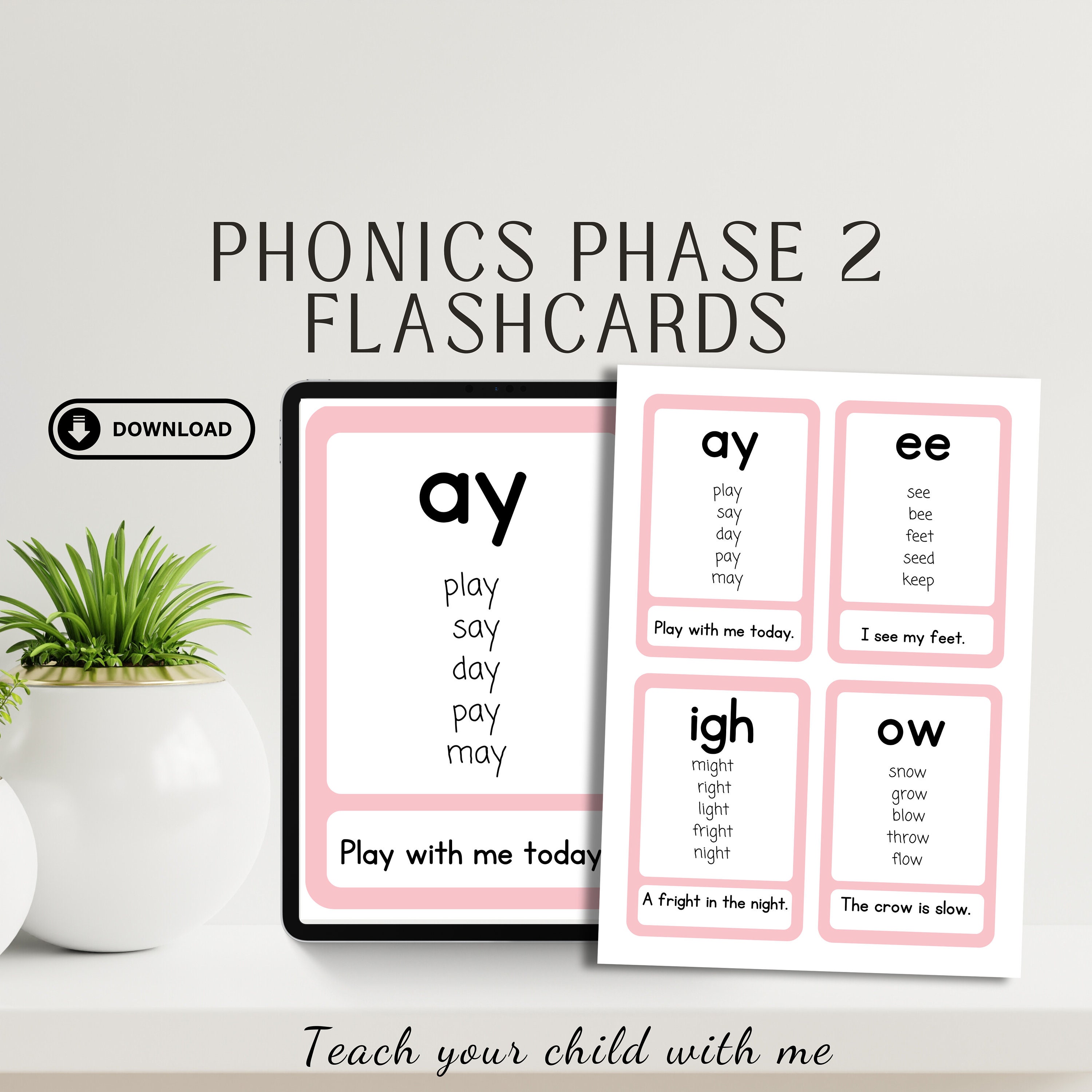 PHASE 2 PHONICS FLASHCARDS Perfect to Boost Confidence With - Etsy
