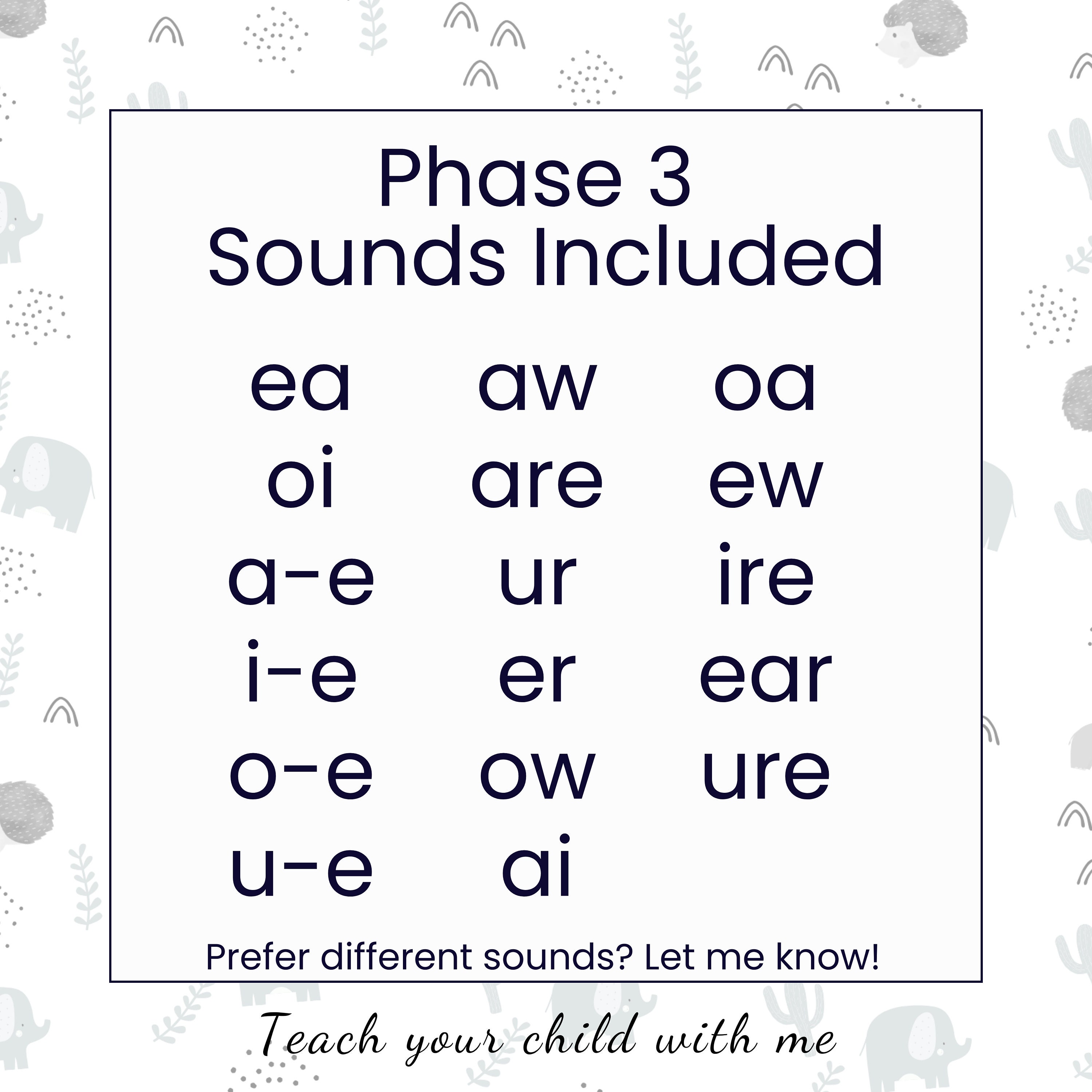 Phonics Phase 3 Flashcards, Learn Sounds, Improve Reading With These ...
