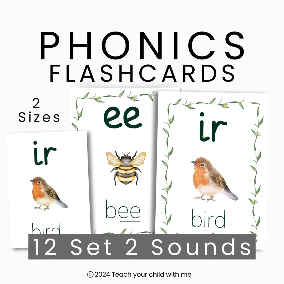 Help Your Child Learn Phonics With Nature Themed Flashcards! Perfect ...