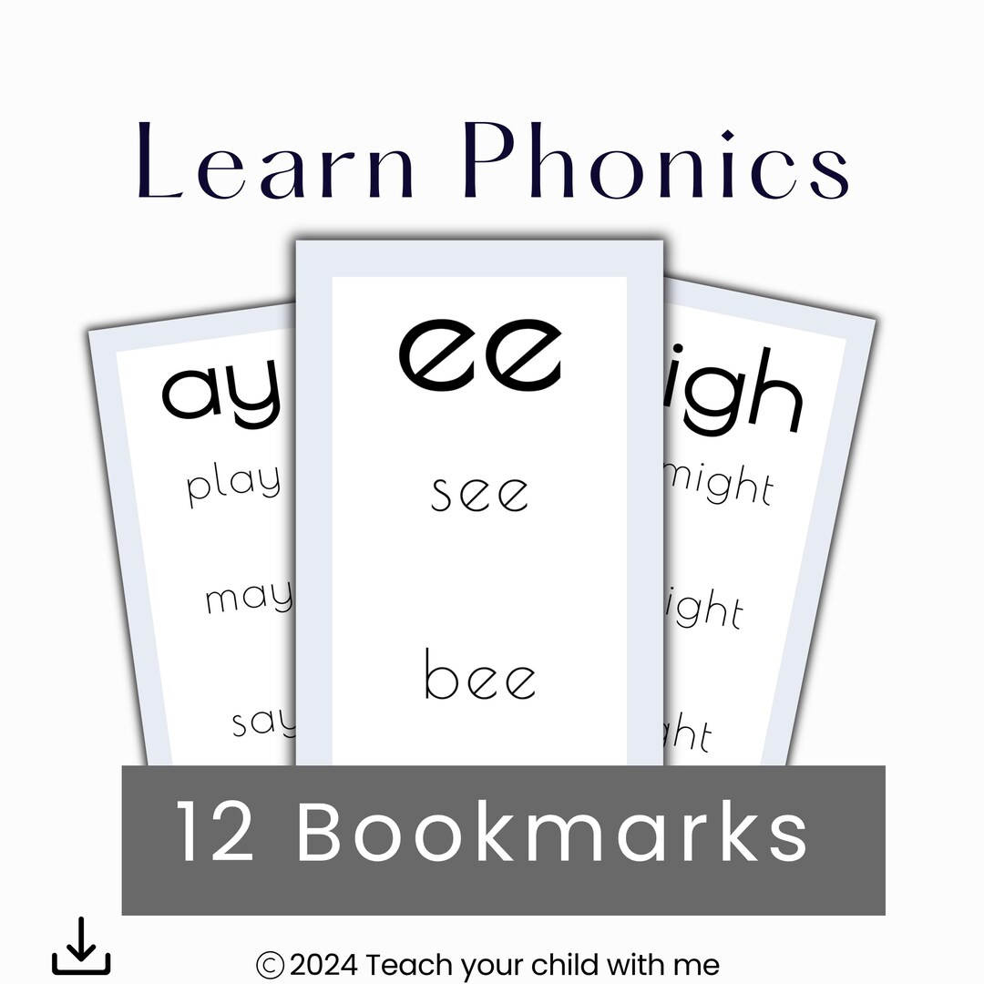 Phonics Set 2 Reading Words, Kids Bookmarks, Perfect for Home Learning ...