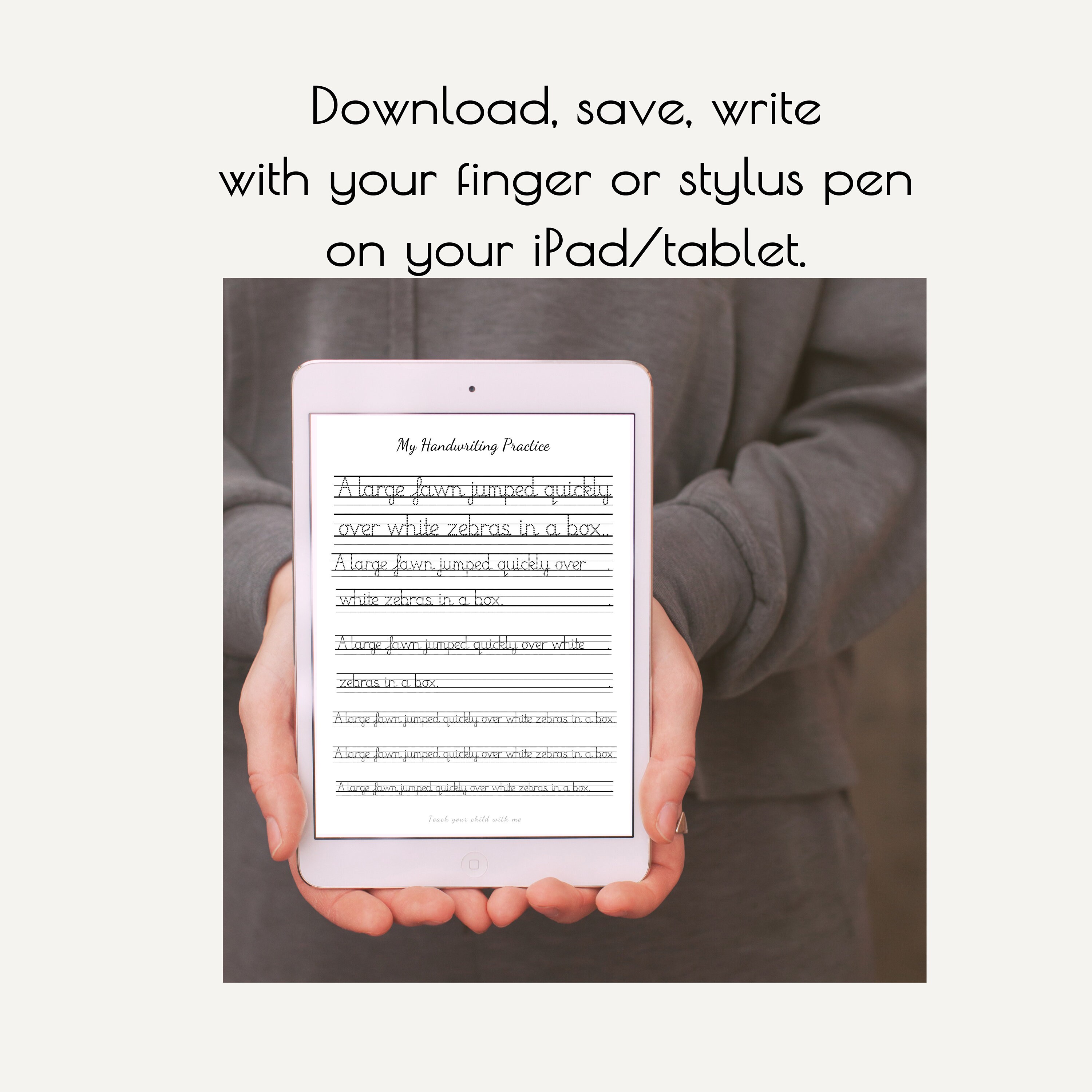 CURSIVE HANDWRITING PRACTICE, Learn Joined up Writing and Improve Fine ...