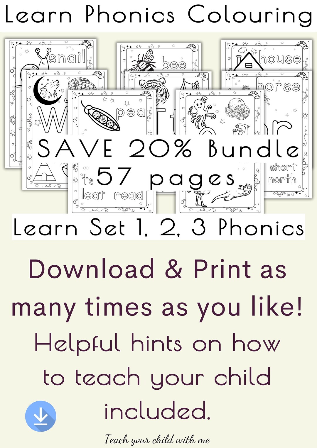 Phonics Alphabet Colouring Learn to Read Phonics Colouring - Etsy