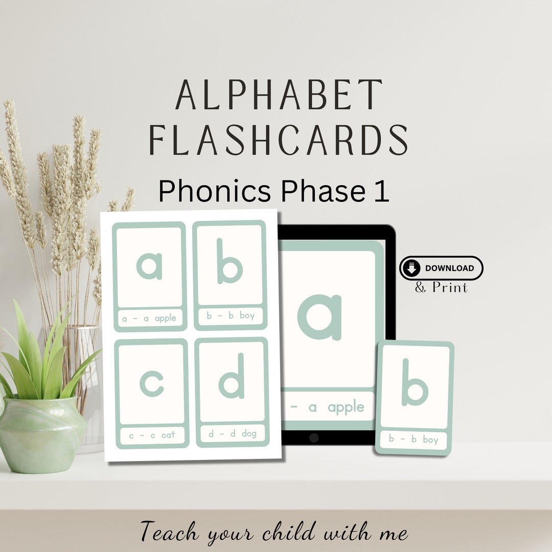 ALPHABET FLASHCARDS Help Your Child Learn to Read the First Phonic ...