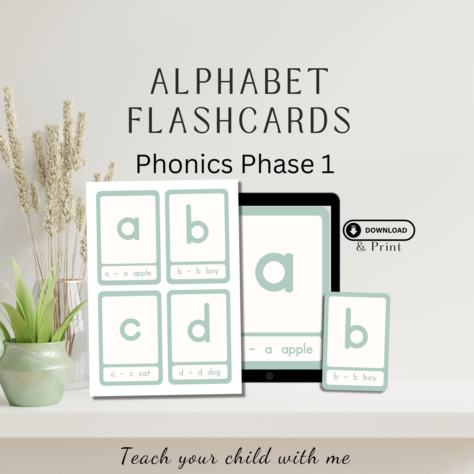 ALPHABET FLASHCARDS Help Your Child Learn to Read the First Phonic ...