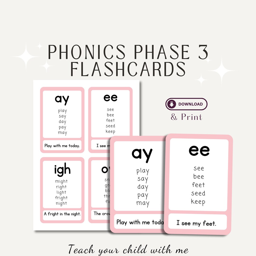 PHASE 2 PHONICS FLASHCARDS, Perfect to Boost Confidence With Phonic ...