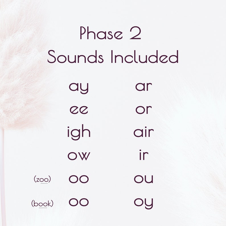 PHONICS PHASE 2 FLASHCARDS, Watercolor, Nature Design, Perfect for ...