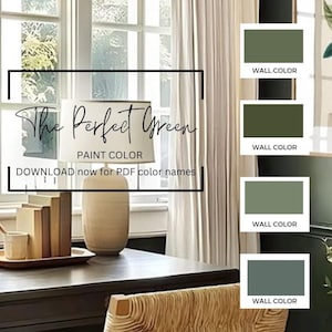 Green Paint Color Palette for Home Interior (PDF Download) - Etsy