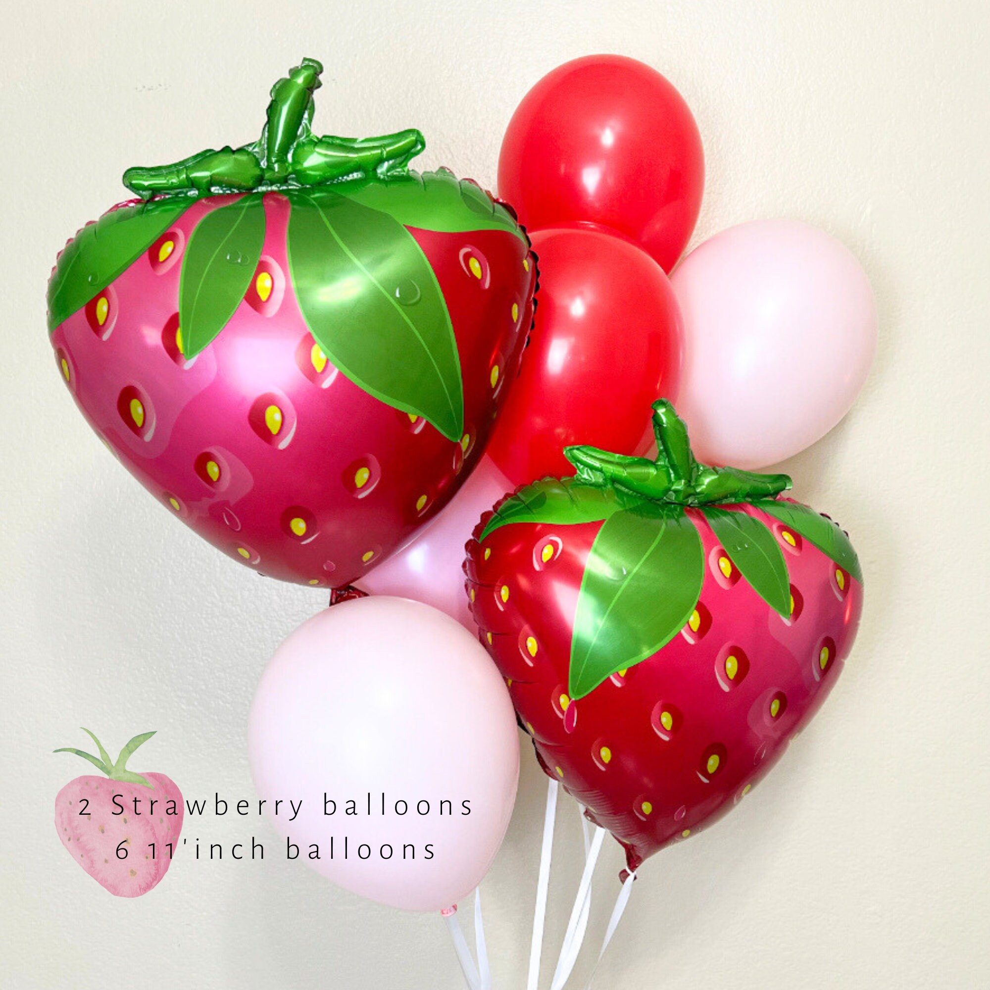Berry First Birthday Balloons Strawberry Balloon Bundle - Etsy