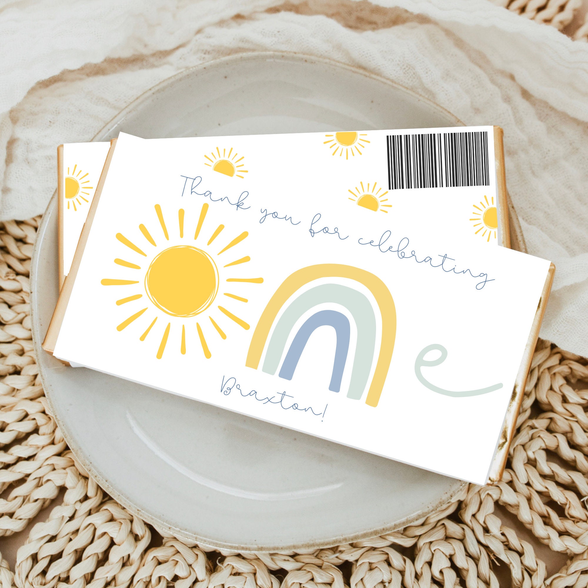 First Trip Around the Sun Chocolate Bar Wrapper Editable - Etsy