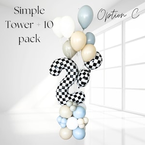 TWO Fast Balloon Tower L TWO Fast Balloons L Race Car Balloons L Race ...