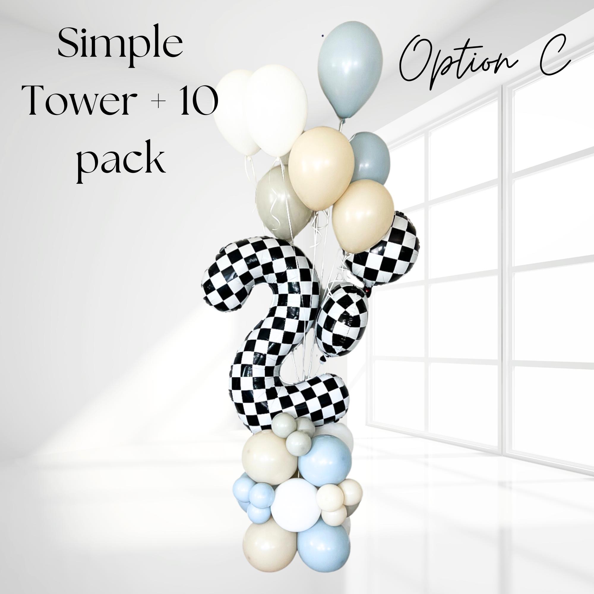 TWO Fast Balloon Tower L TWO Fast Balloons L Race Car Balloons L Race ...