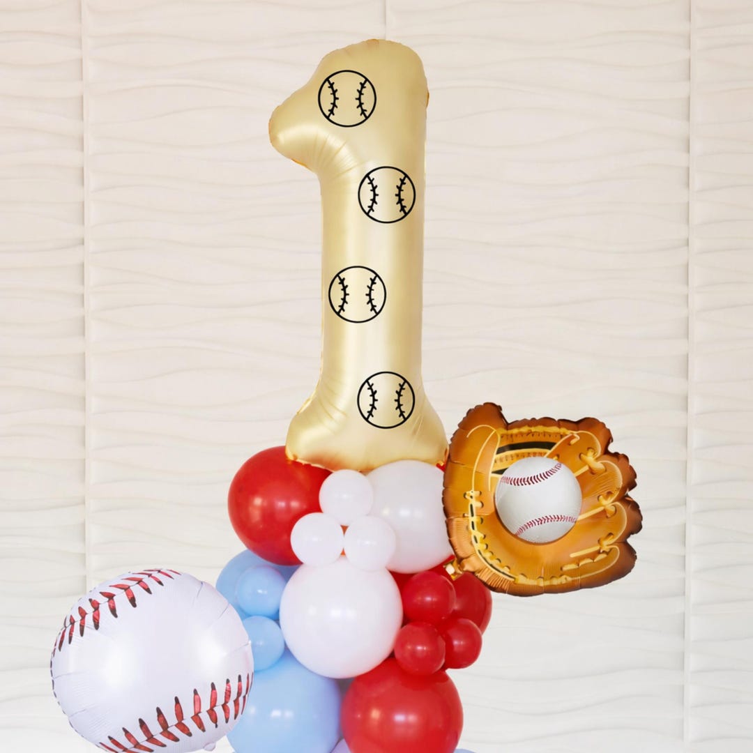 Baseball Birthday Balloon Garland - Baseball Birthday Decor - Rookie of ...
