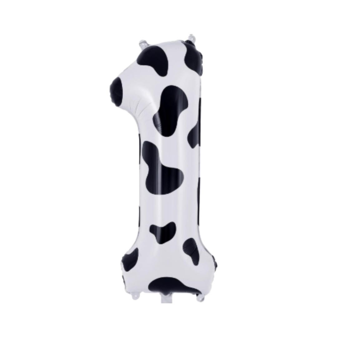 Cow Print 40" Mylar Balloon - Cow Print Number Balloon - Cow Print ...