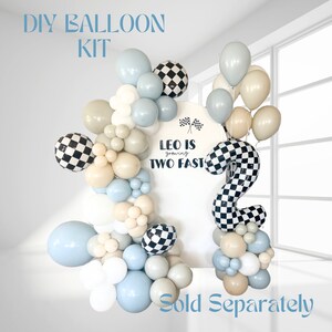 TWO Fast Balloon Tower L TWO Fast Balloons L Race Car Balloons L Race ...