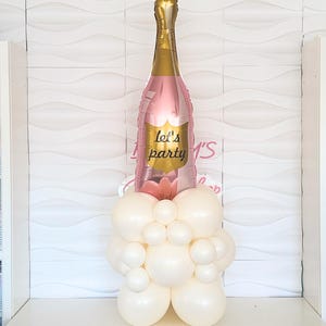 Champaign Bottle Balloon Tower - Martini Party - A Tini Bit Older ...