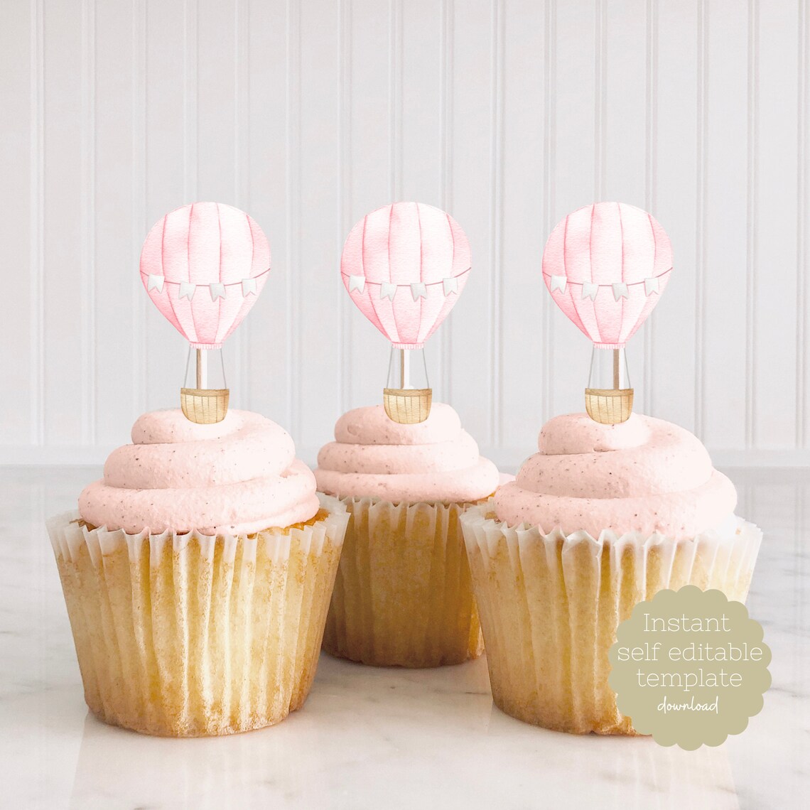 Hot Air Balloon Cupcake Topper Hot Air Balloon Decorations - Etsy