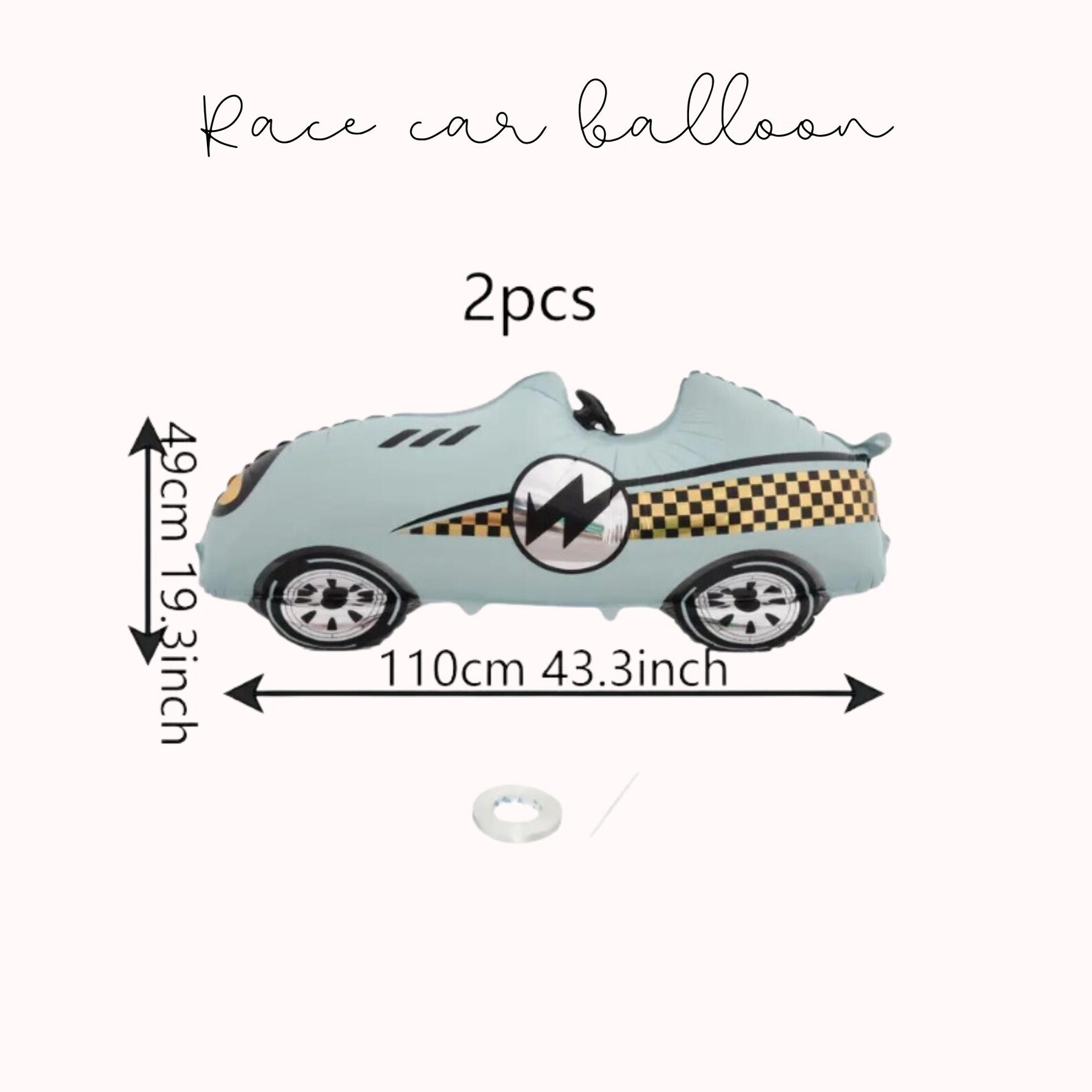 Race Car Blue Balloon Two Pack - Two Fast Balloons - Fast One Balloons ...