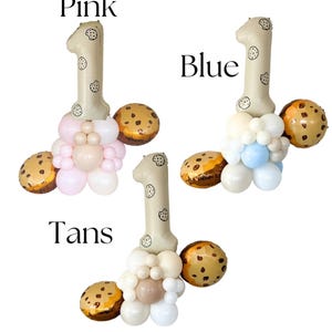 One Sweet Cookie Themed Balloon Set - Balloon Number Tower - One Sweet ...