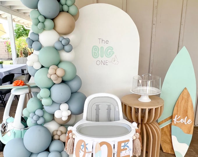 The Big One Surf Birthday L the Big One L Surfboard Birthday L DIY ...