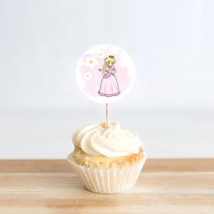 Princess Peach Cupcake Toppers Download L Princess Peach L Super Mario ...