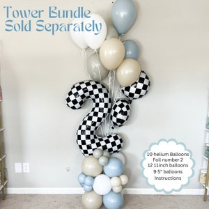 TWO Fast Balloon Tower L TWO Fast Balloons L Race Car Balloons L Race ...