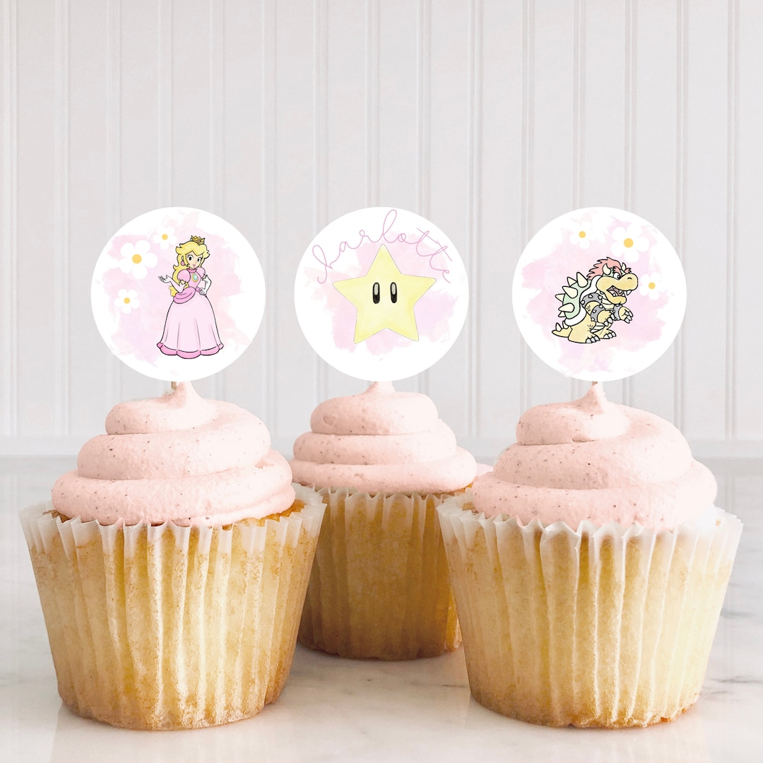 Princess Peach Cupcake Toppers Download L Princess Peach L Super Mario ...