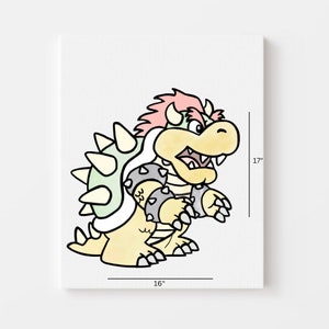 Bowser Digital Download Print Out L Bowser Cutout L Princess Peach ...