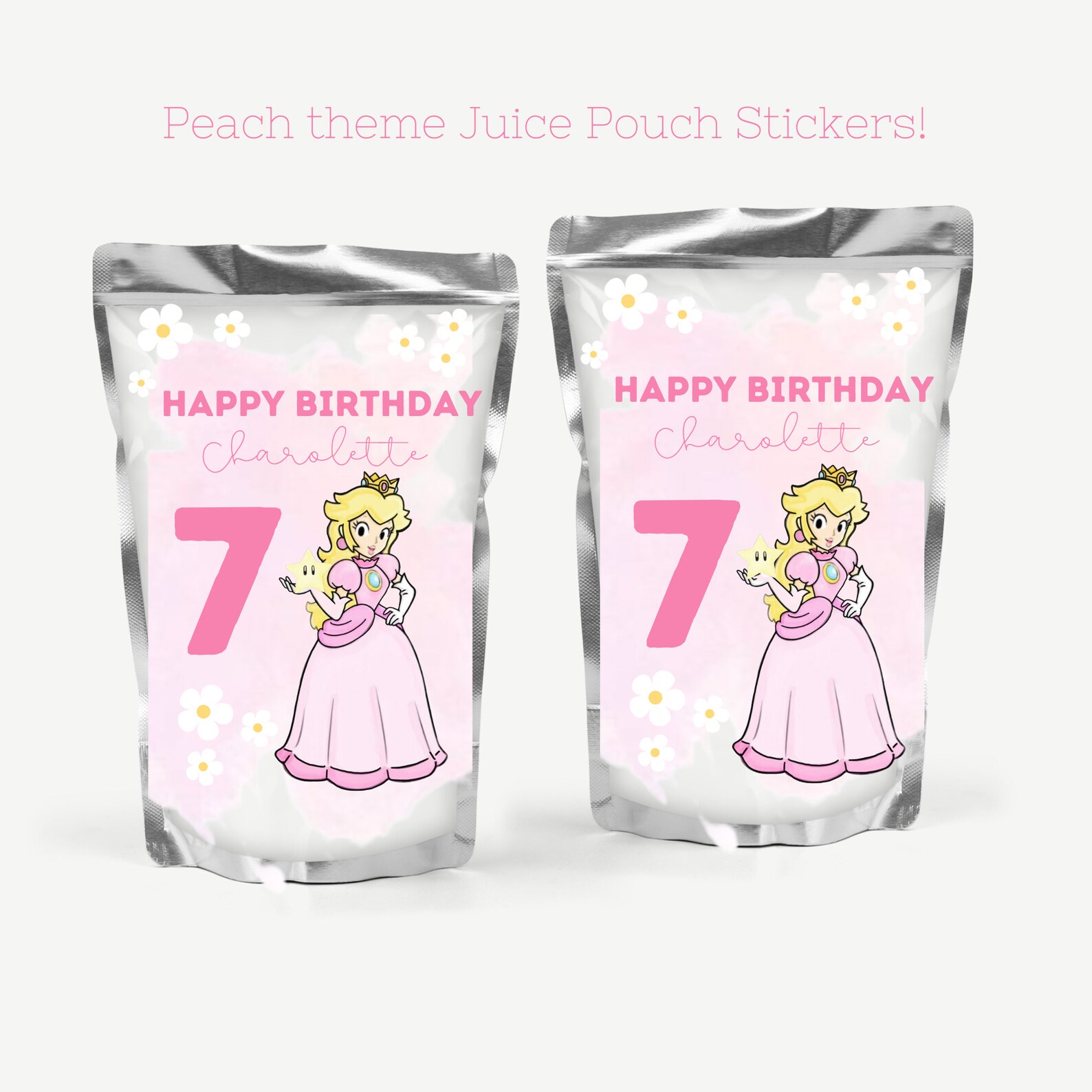 Princess Peach DOWNLOAD Editable Juice Pouch Stickers L Princess Peach ...