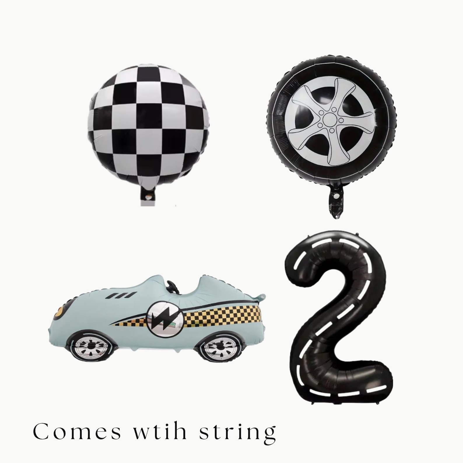 Race Car Theme Balloon Bundle - Two Fast Balloons - 1st Lap Balloons ...