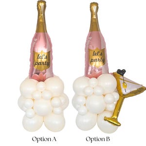 Champaign Bottle Balloon Tower - Martini Party - A Tini Bit Older ...