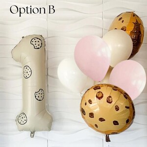 One Sweet Cookie Themed Balloon Set - Balloon Number Tower - One Sweet ...