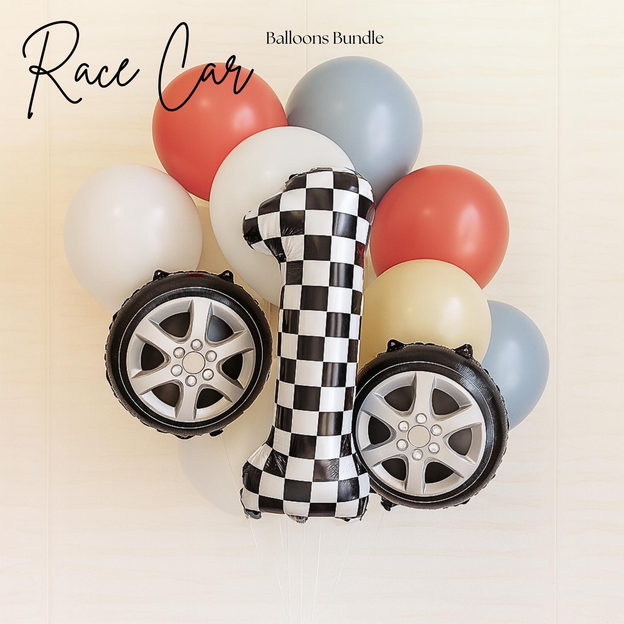 Race Car Theme Balloon Bundle - Two Fast Balloons - 1st Lap Balloons ...