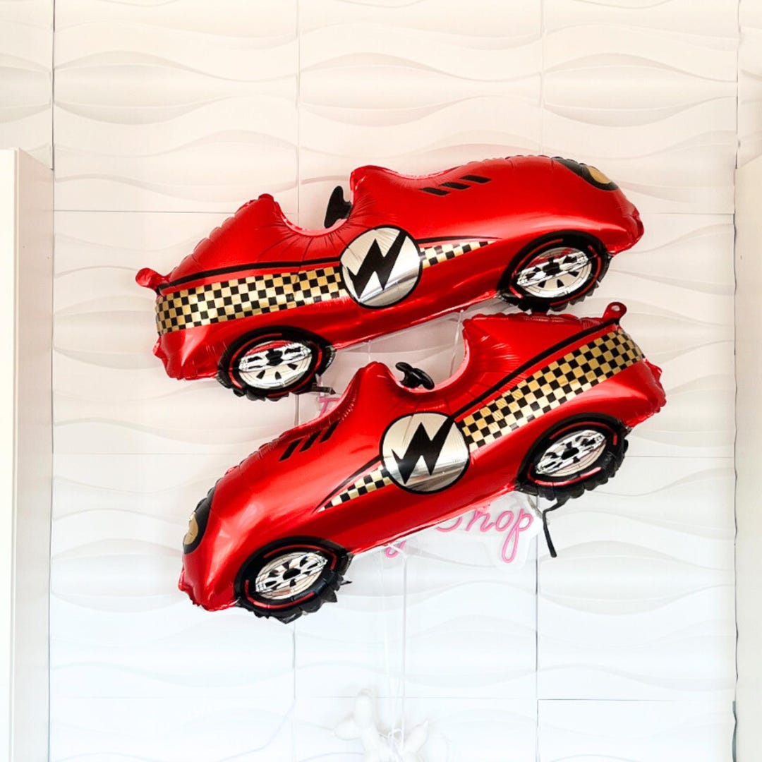 Race Car Red Balloon Two Pack - Two Fast Balloons - Fast One Balloons ...