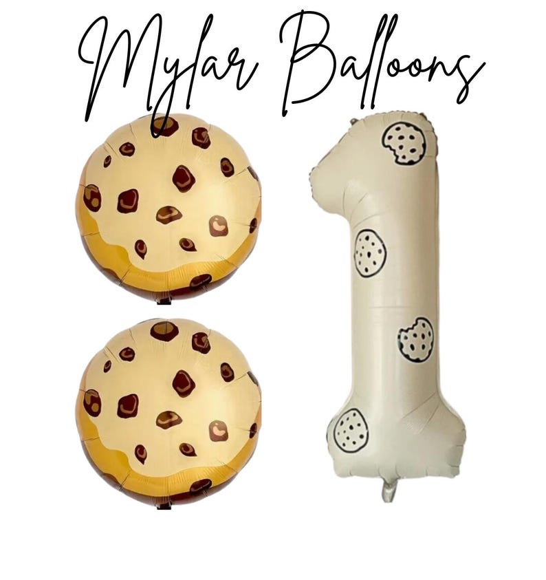 One Sweet Cookie Themed Balloon Set - Balloon Number Tower - One Sweet ...