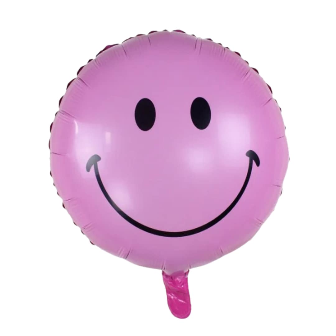 Pink Smiley Face Balloon One Happy Girl Theme One Happy Babe Groovy ...