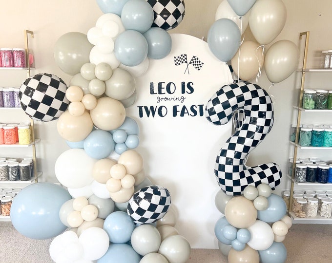 Racing Party DIY Balloon Garland Car Birthday, Racing Party Decor Boys ...