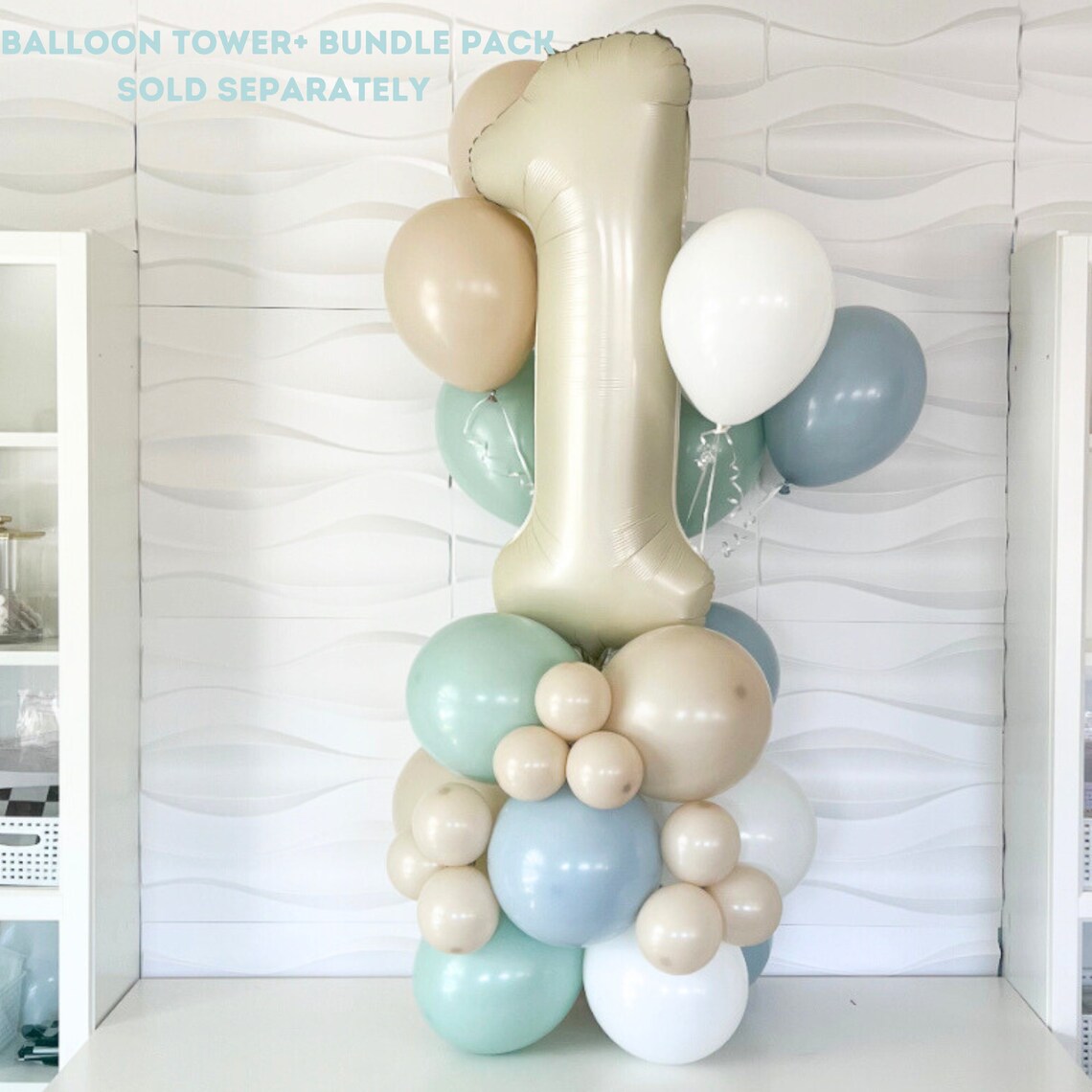 The Big One Birthday Balloon - DIY Balloon Garland Number Tower -baby ...