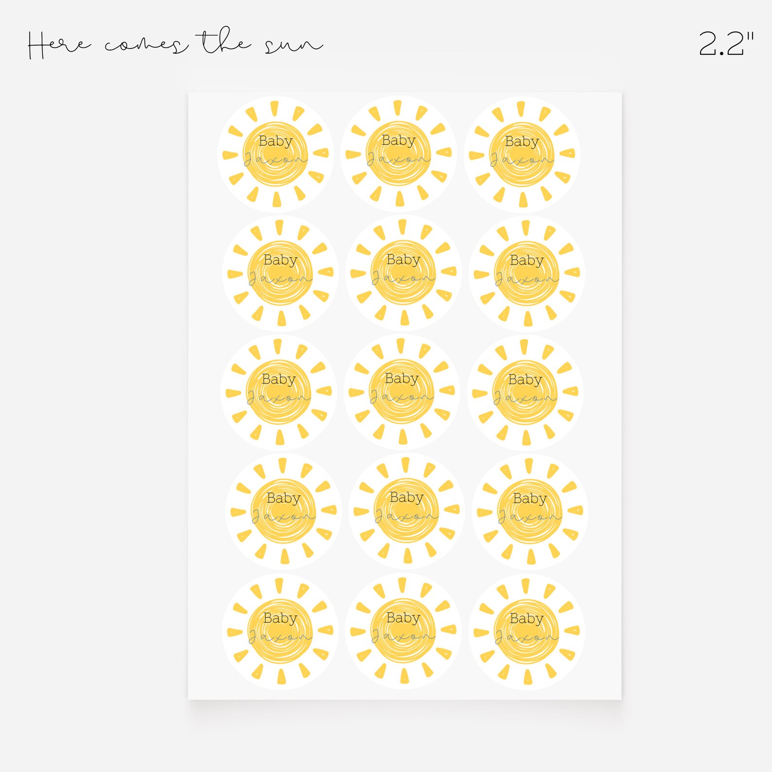 Baby Shower Decor Instant Download Sunshine Baby Shower - Etsy
