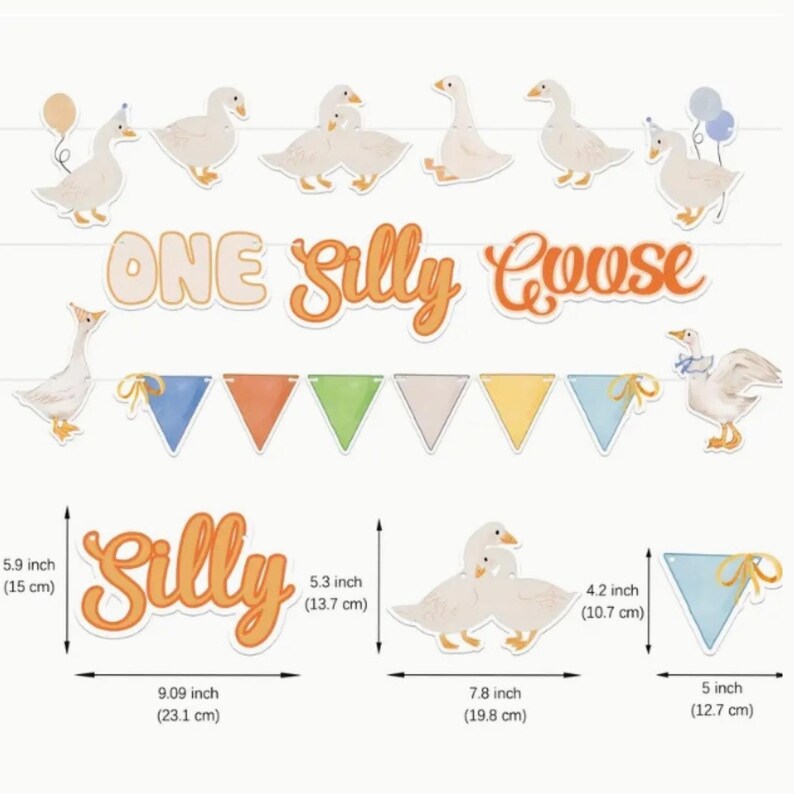 One Silly Goose Birthday Banner - One Silly Goose Birthday - One Silly ...
