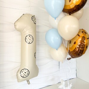 One Sweet Cookie Themed Balloon Set - 10 Pack of Balloons With Number ...
