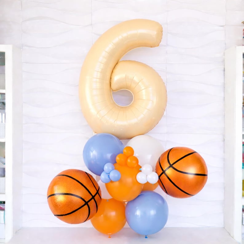 Basketball Balloon Tower - Birthday MVP- Birthday Hoops - Birthday ...