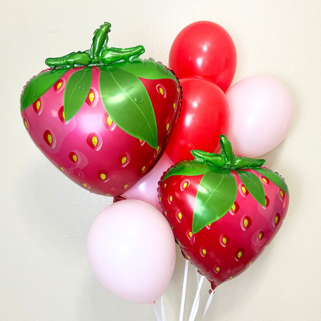 Berry First Birthday Balloons Strawberry Balloon Bundle - Etsy