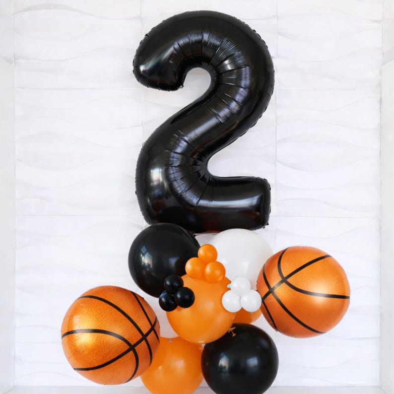 Basketball Balloon Tower - Birthday MVP- Birthday Hoops - Birthday ...