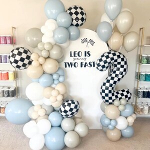 TWO Fast Balloon Tower L TWO Fast Balloons L Race Car Balloons L Race ...